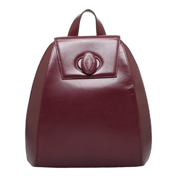 Cartier | Bags | Cartier Mast Line Rucksack Backpack Bordeaux Red ...